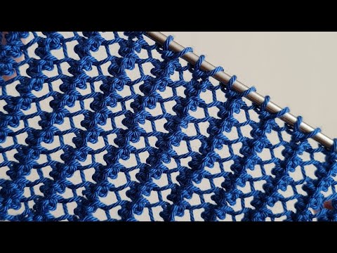 Bu yaza damgasını vuracak merserize ip ile kolay ajurlu iki şiş örgü modeli  ✅️ knitting