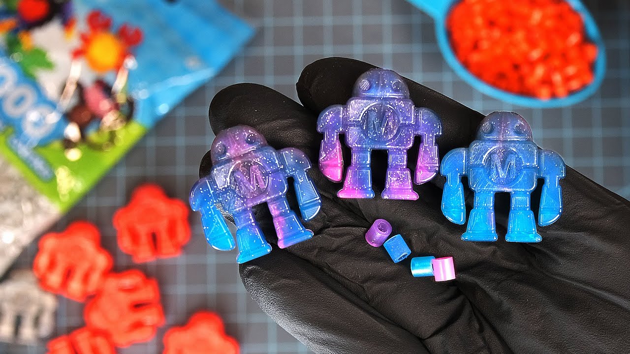 Injecting PERLER BEADS! (Galaxy robots, fume extraction, metal molds ...