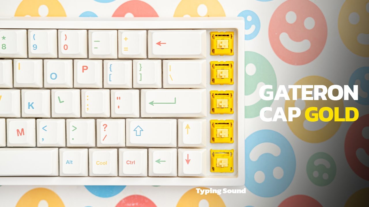 Keydous NJ68 - Gateron Cap Gold Switch Typing Sound - YouTube