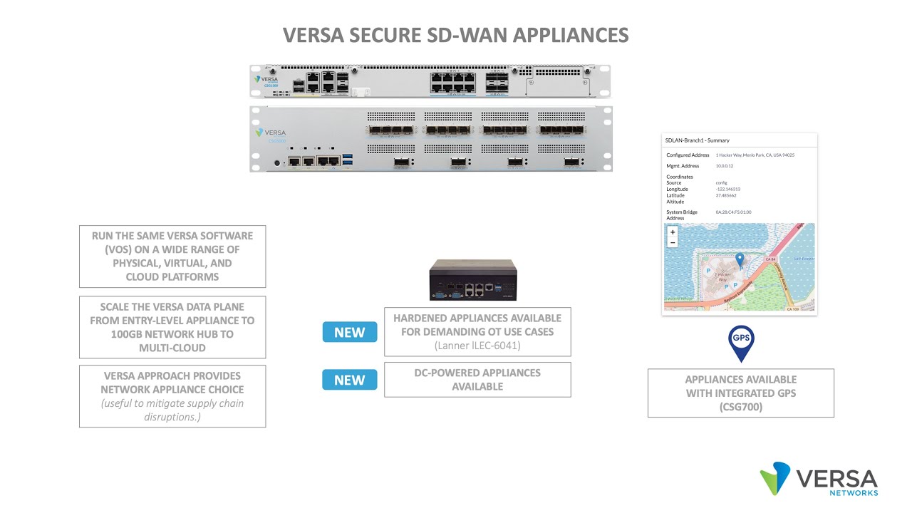 Versa Secure SD-WAN Appliance Options - YouTube