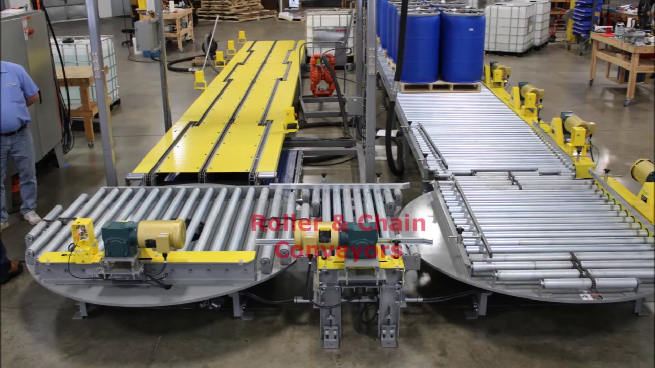 Auto Drum Tote Filler with Turntables - YouTube