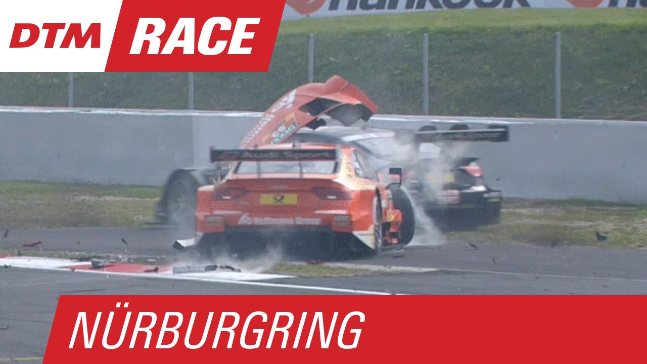 Green Spin Causes a Big Crash! - DTM Nürburgring 2015 - YouTube