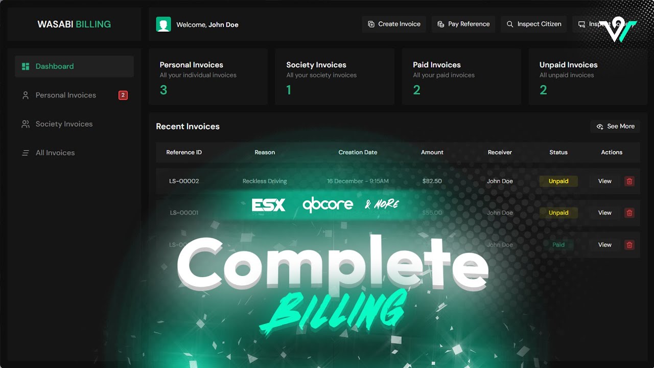 FiveM's Most Complete Billing System | Wasabi Billing - YouTube