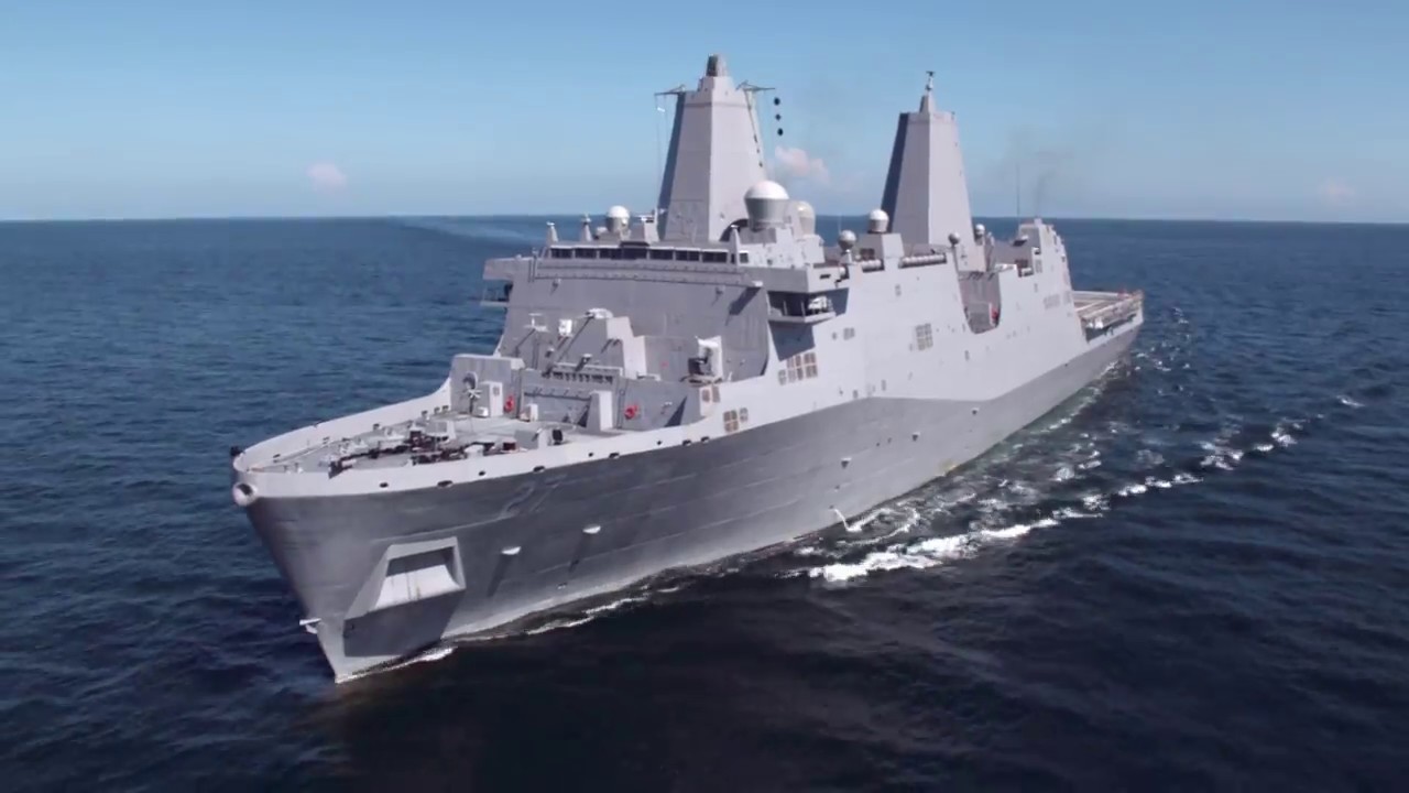 Amphibious Transport Dock Portland LPD 27 Acceptance Sea Trials - YouTube