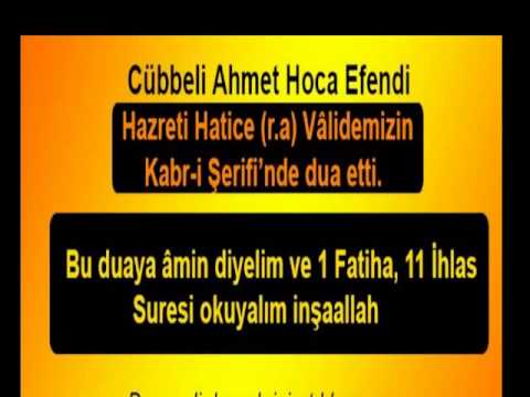 Cübbeli Ahmet Hoca - Hazreti Hatice (r.a) Vâlidemizin Kabr-i Şerifi'nde Tüm Müslümanlara dua...