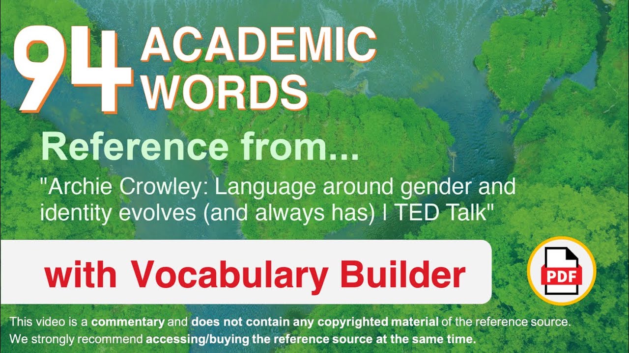94 Academic Words Ref from "Language around gender and identity evolves ...