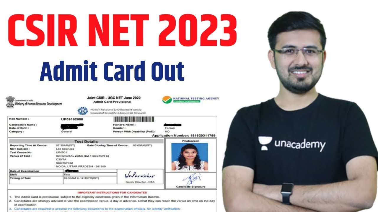 CSIR NET Admit Card 2023।। CSIR UGC NET Admit Card Release Date।। CSIR ...