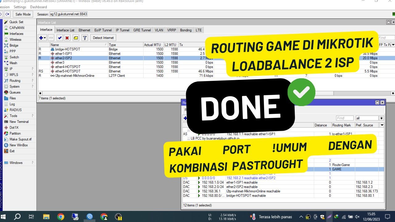 Routing Game Supaya Stabil di Mikrotik Loadbalance - YouTube