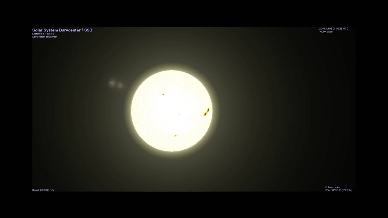 Celestia: Transit of Mars from Jupiter (July 2040) - YouTube