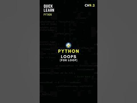 Python for loop in 1 minute #python #coding #forloop #pythonloops - YouTube