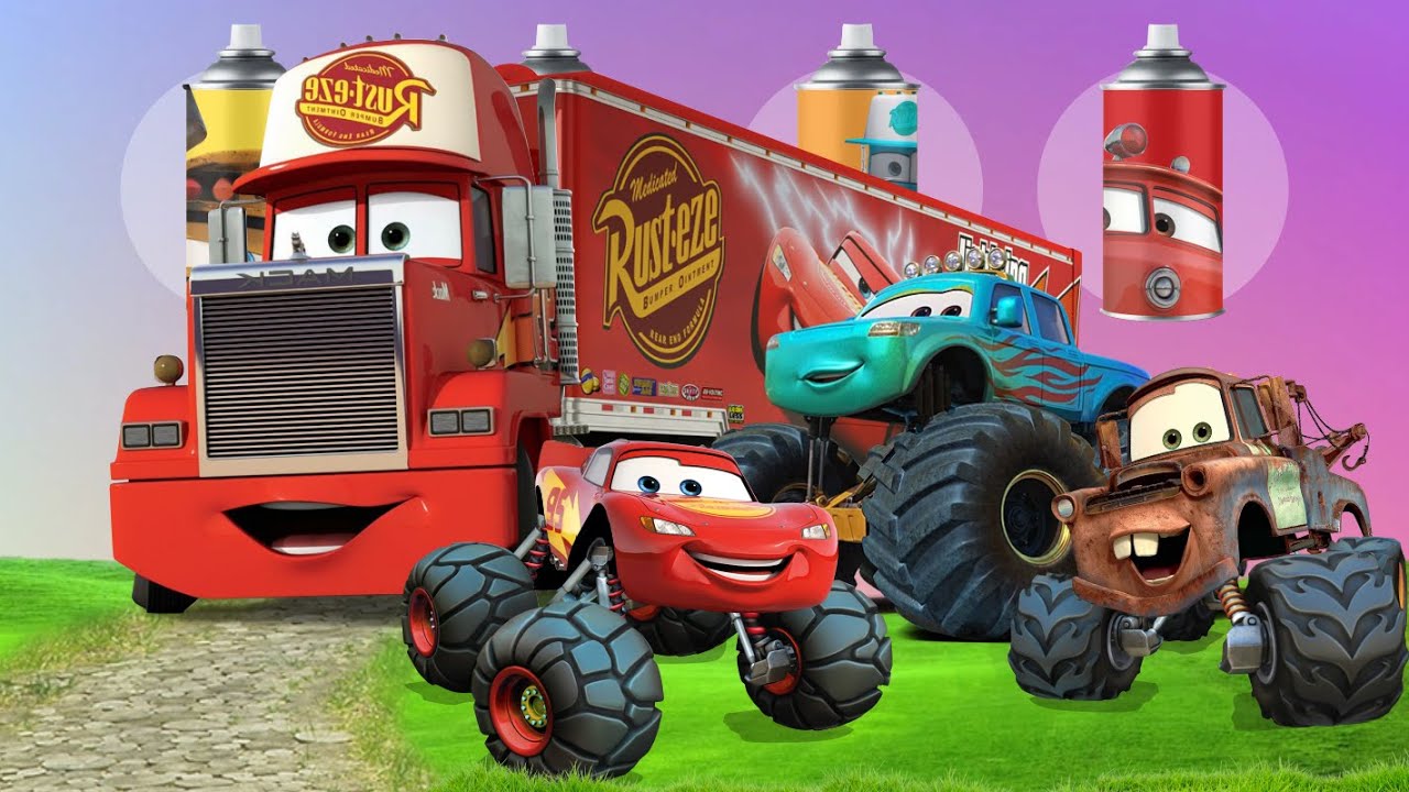 CORRECTLY GUESS THE COLOR MACK TRUCK,MONSTER TRUCK,TOW MATER MCQUEEN ...