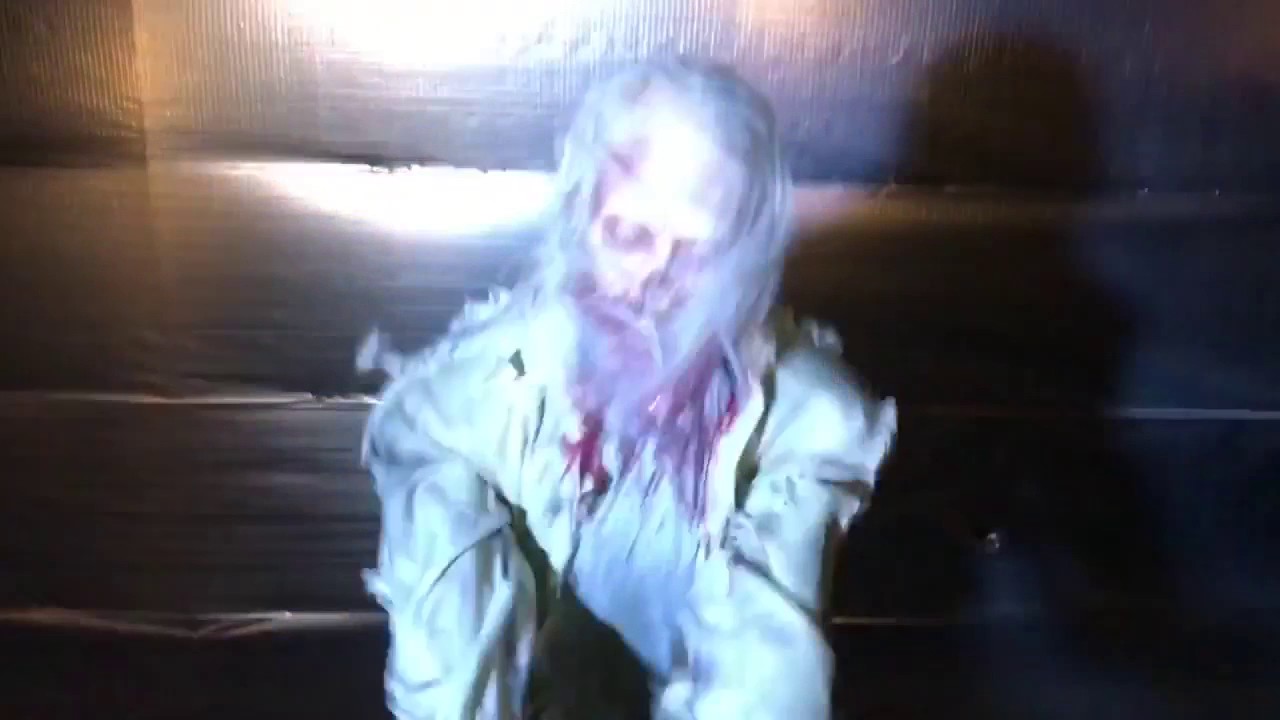 Zombie Dropper Animated Halloween Prop - YouTube
