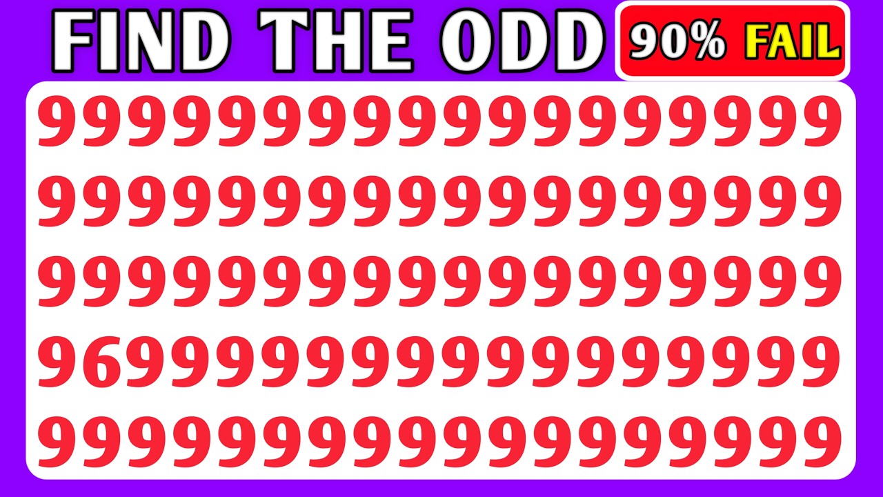 Find the ODD One Out - Numbers and Letters Edition- Easy To Impossible ...