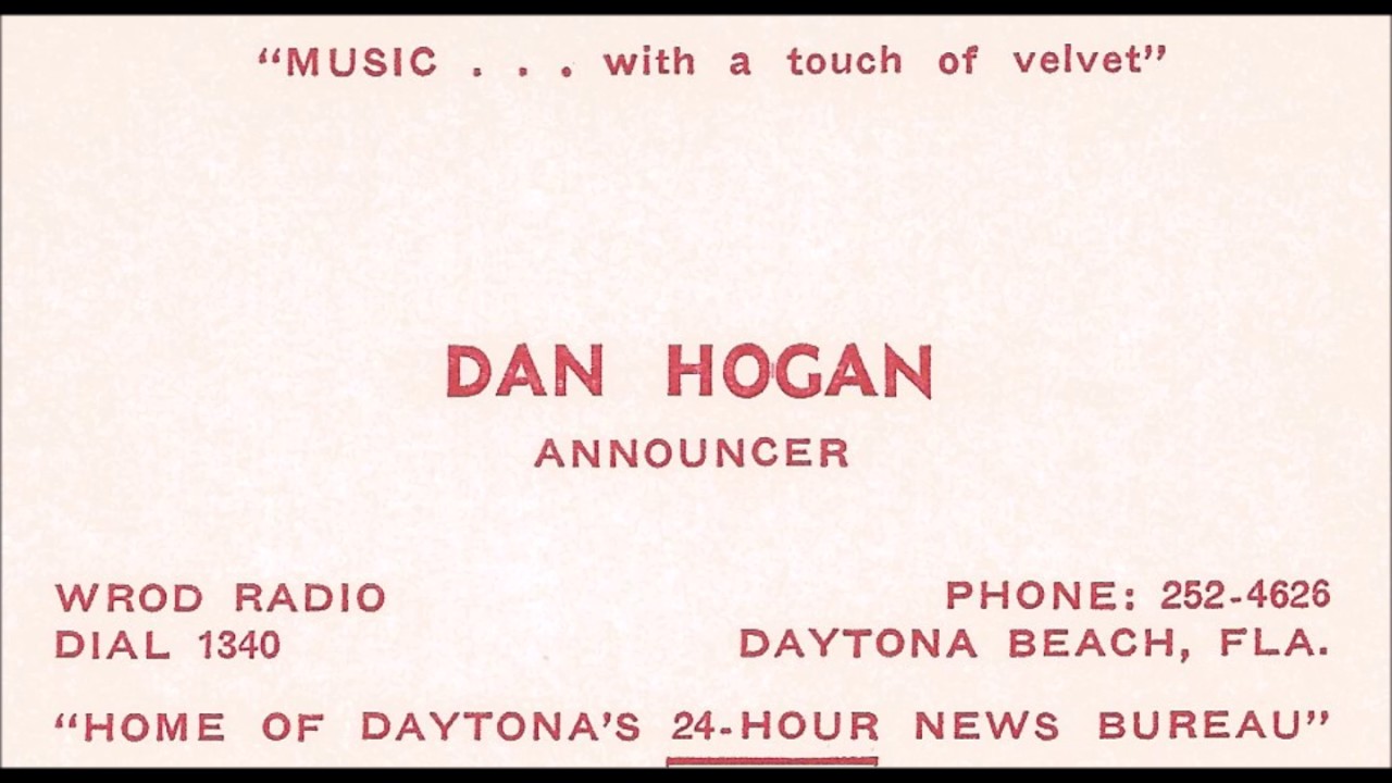 1968 Dan Hogan WROD 1340 AM Radio Daytona Beach Mini Aircheck - YouTube