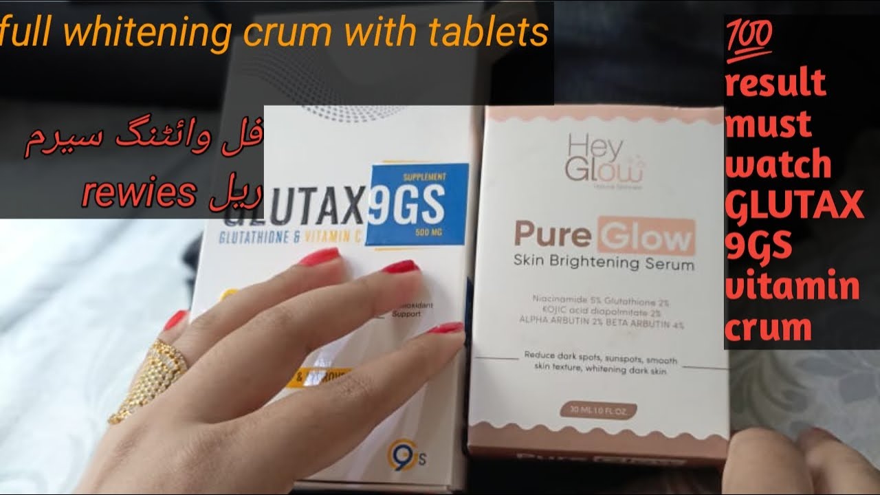 glutax 9gs tablet review/full body whitening tablets - YouTube