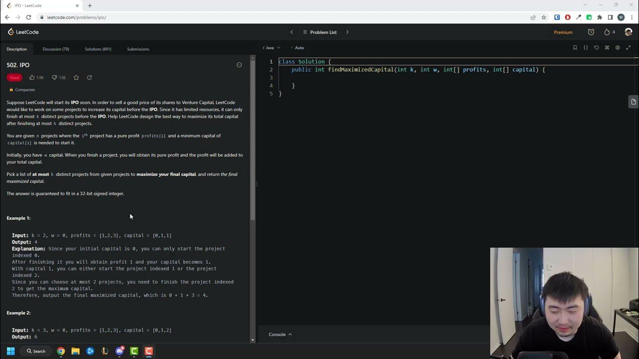 502. IPO | Leetcode Hard | Java - YouTube