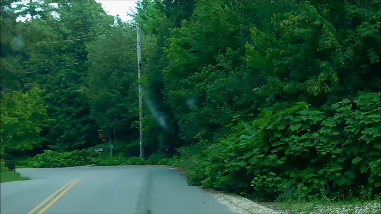 Drive Door County Highway T Along Lake Michigan Shore - YouTube