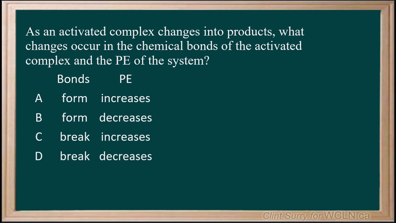 WCLN - Chemistry - Activated Complex 502 - YouTube