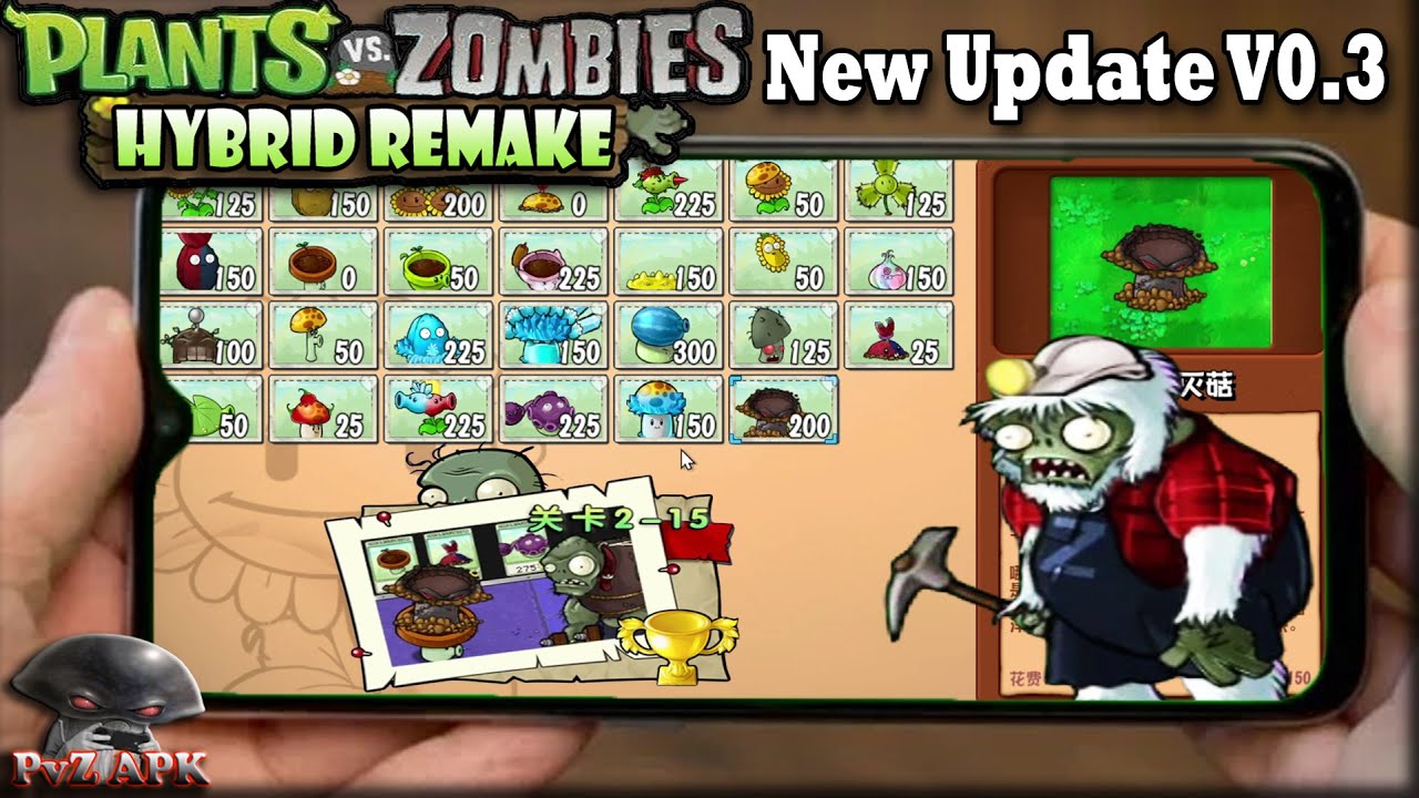 PvZ Hybrid Remake v0.3 | New Update | Link & Gameplay Level 2-6 to 2-15 ...