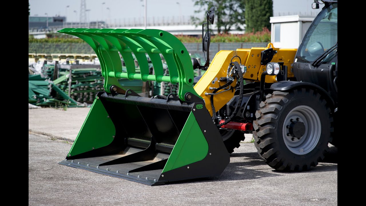 BENNA PALA CON GRIFFE - TRATTENITORE IDRAULICO - SHOWEL BUCKET WITH ...