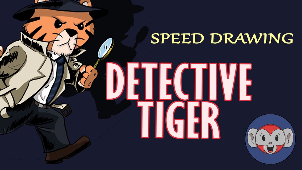 DETECTIVE TIGER - speed drawing | DROIDMONKEY - YouTube