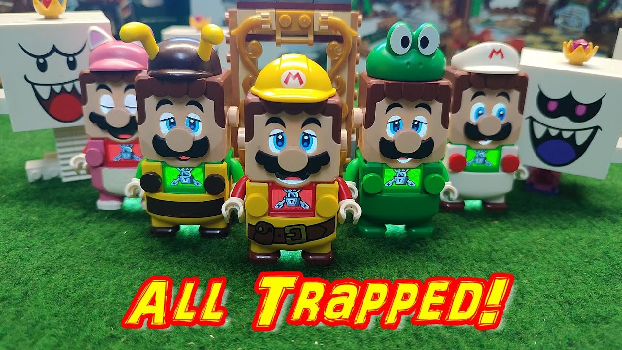 Luigi and Mario all trapped / We test all about the Trap action brick ...