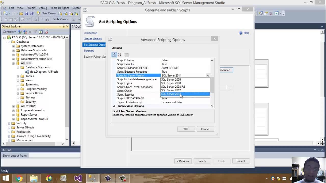 Como Exportar Una Base de Datos en SQL Server 2014 2012 - YouTube