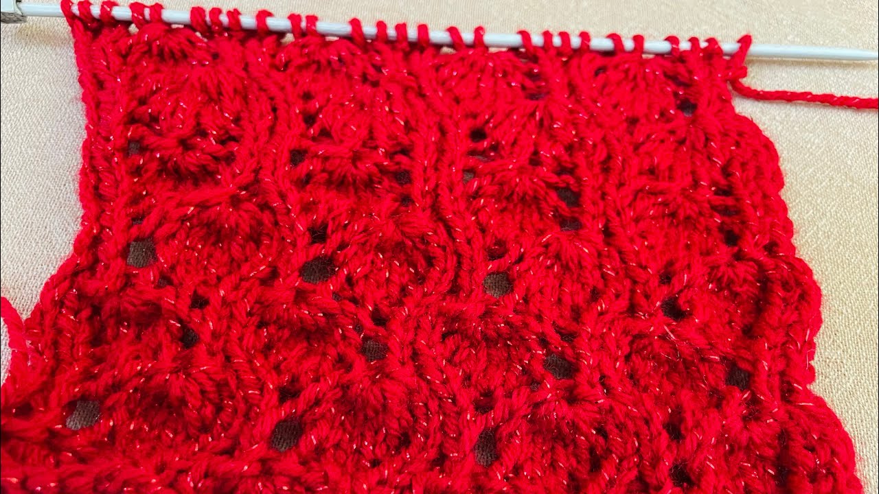 Open-Work Lace Net Knitting Pattern @nanilove03 - YouTube