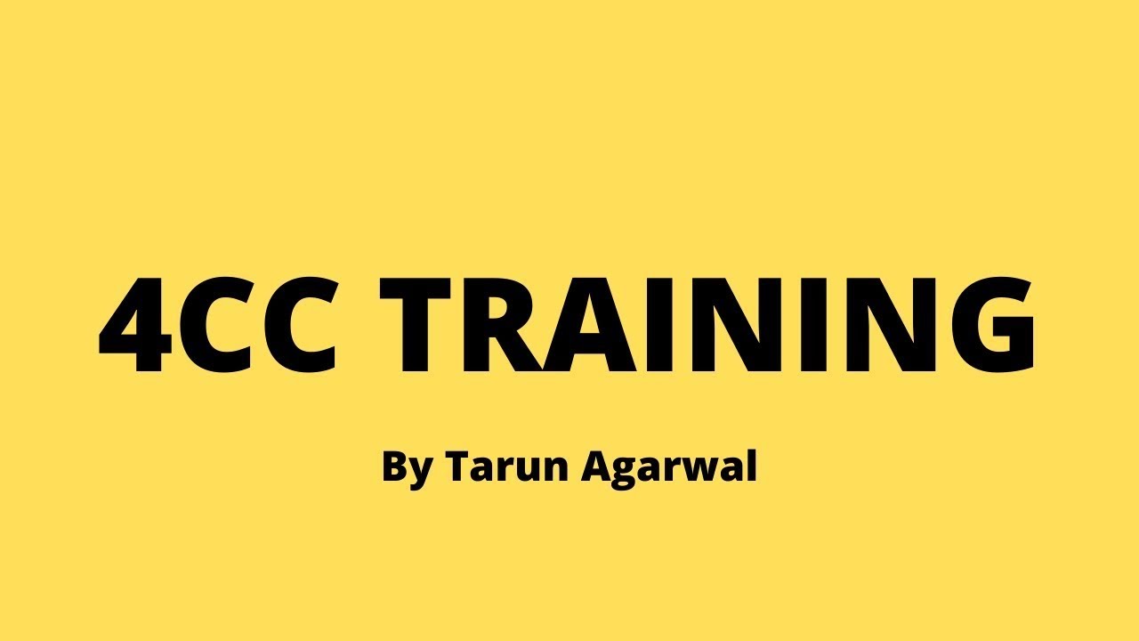 4CC Training by Tarun Agarwal | Forever Living Products - YouTube