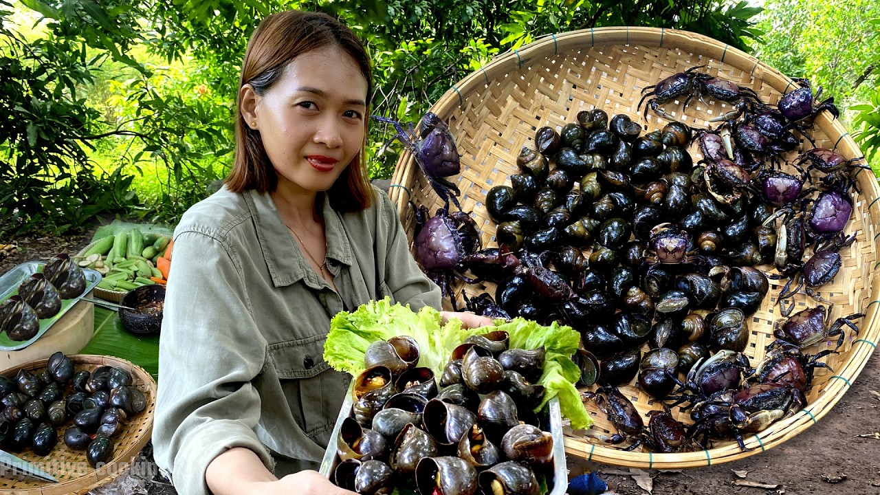 Roasted snails with pepper sauce - YouTube