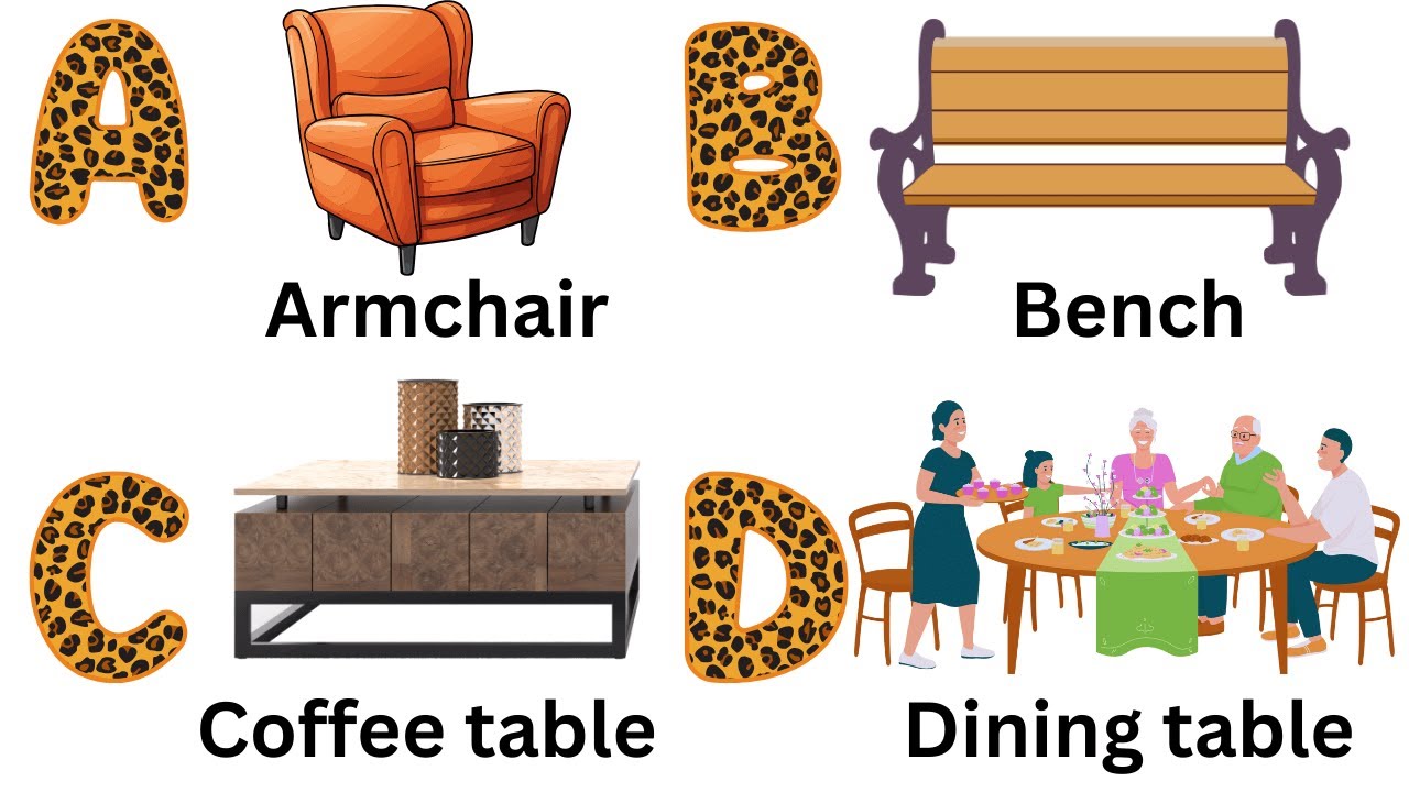 ABC Furniture Song for Kids! Learn the Alphabet with Fun Furniture ...