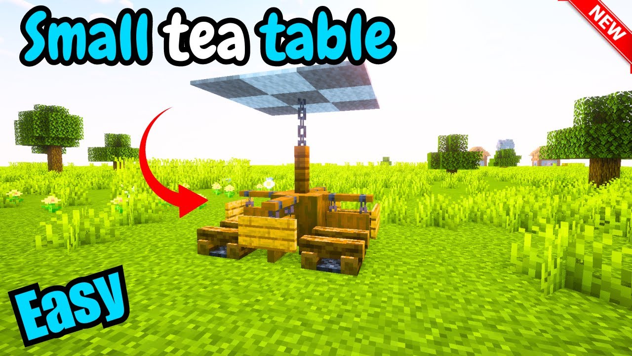 How to make a small tea table in minecraft 1.20+ - YouTube