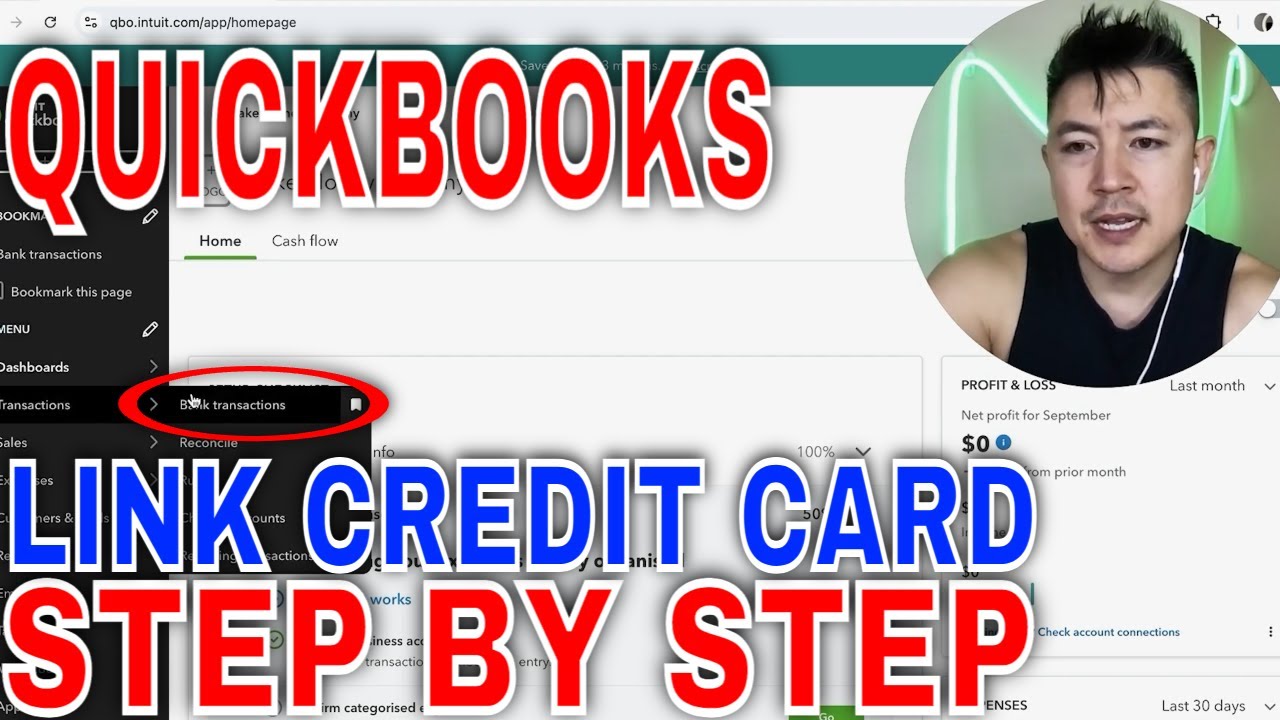 How To Link Connect Credit Card Account To Quickbooks Online 🔴 - YouTube