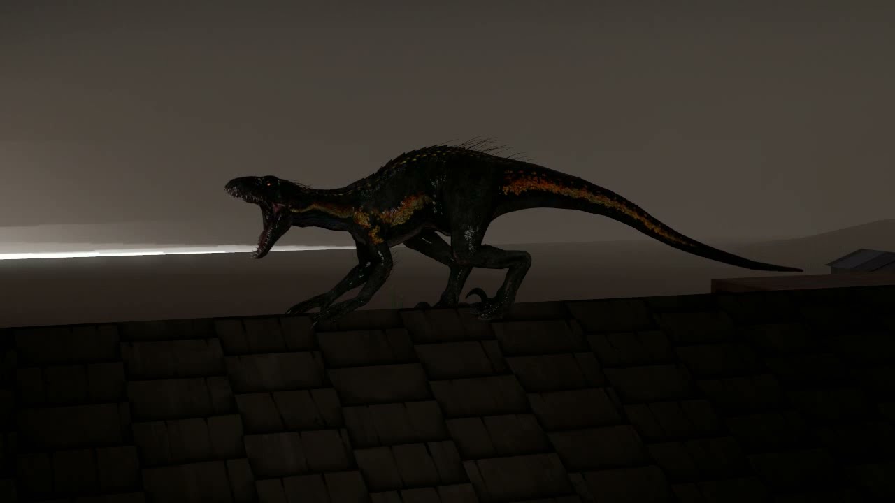 indoraptor roof scene (Jurassic world anniversary sfm) - YouTube