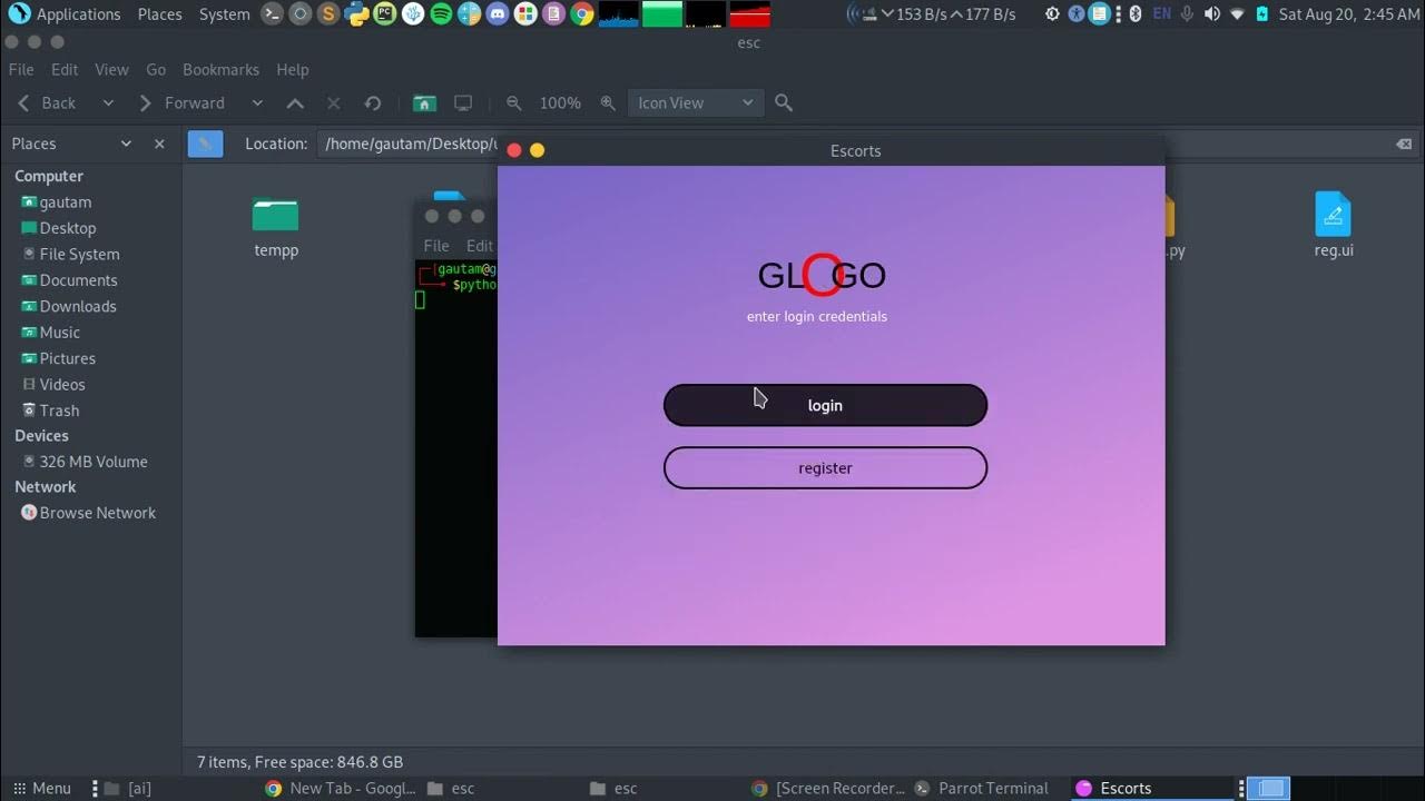 pyqt5 login/signup application - YouTube