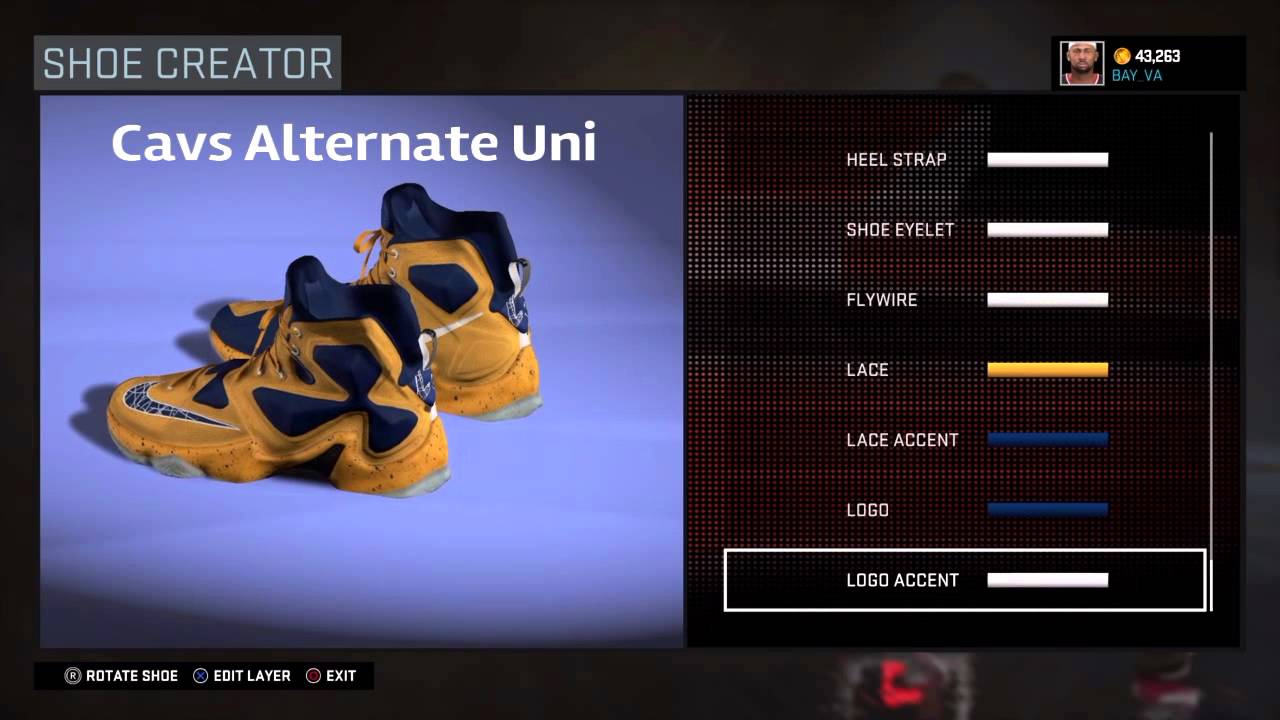 NBA 2K16 | Shoe creator | Lebron 13 colorways - YouTube