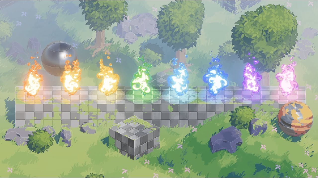 3D Pixel Art Game - Fire Particle System - YouTube