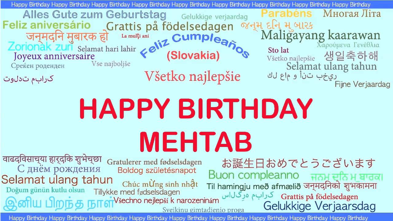 Mehtab Languages Idiomas - Happy Birthday - YouTube