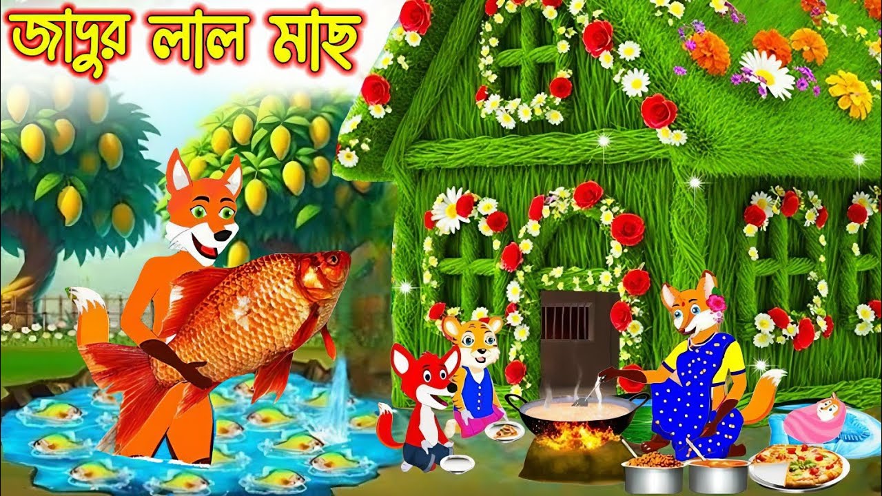 জাদুর লাল মাছ | bangla cartoon | bengali cartoon stories | fox story ...
