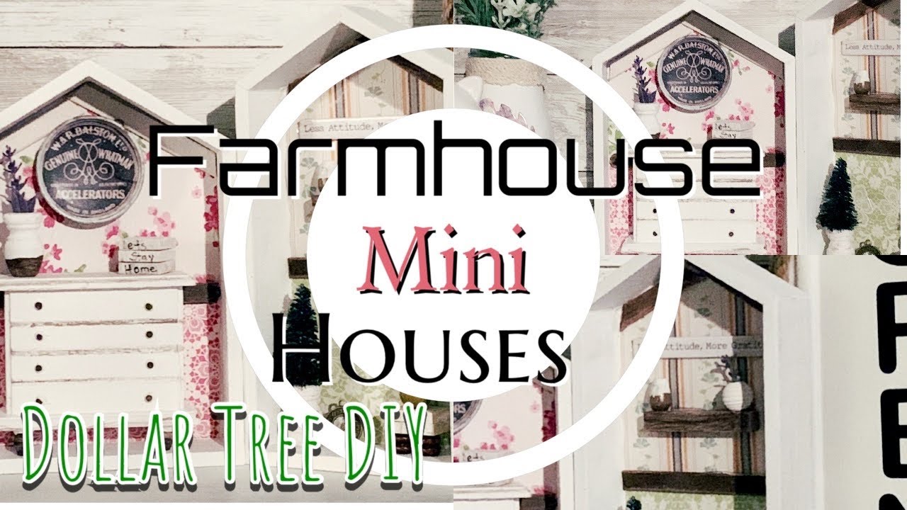 Beautiful Miniature Farmhouse DIY's Dollar Tree Houses - YouTube