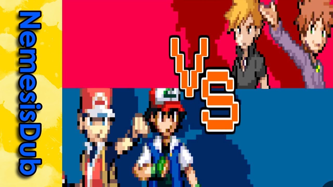 Red and Ash vs Gary and Blue Pokémon Battle [German FanDub] - YouTube
