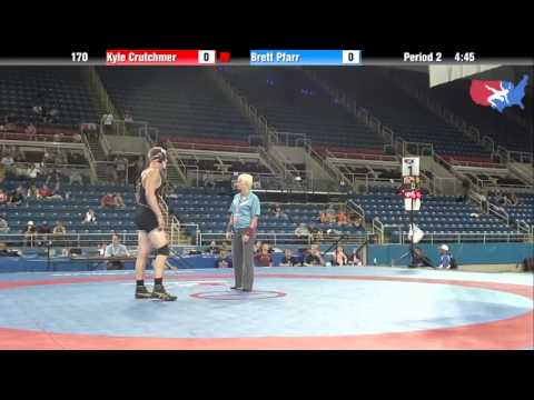 Fargo 2012 170 Round 8: Kyle Crutchmer (Oklahoma) vs. Brett Pfarr ...