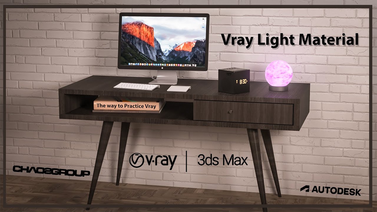 Lec17 Vray light material - VRayLightMtl - (Vray Course ) - YouTube