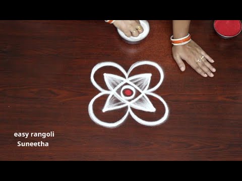 Creative rangoli for daily Use🍀easy rangoli Suneetha🍀evening muggulu🍀 ...