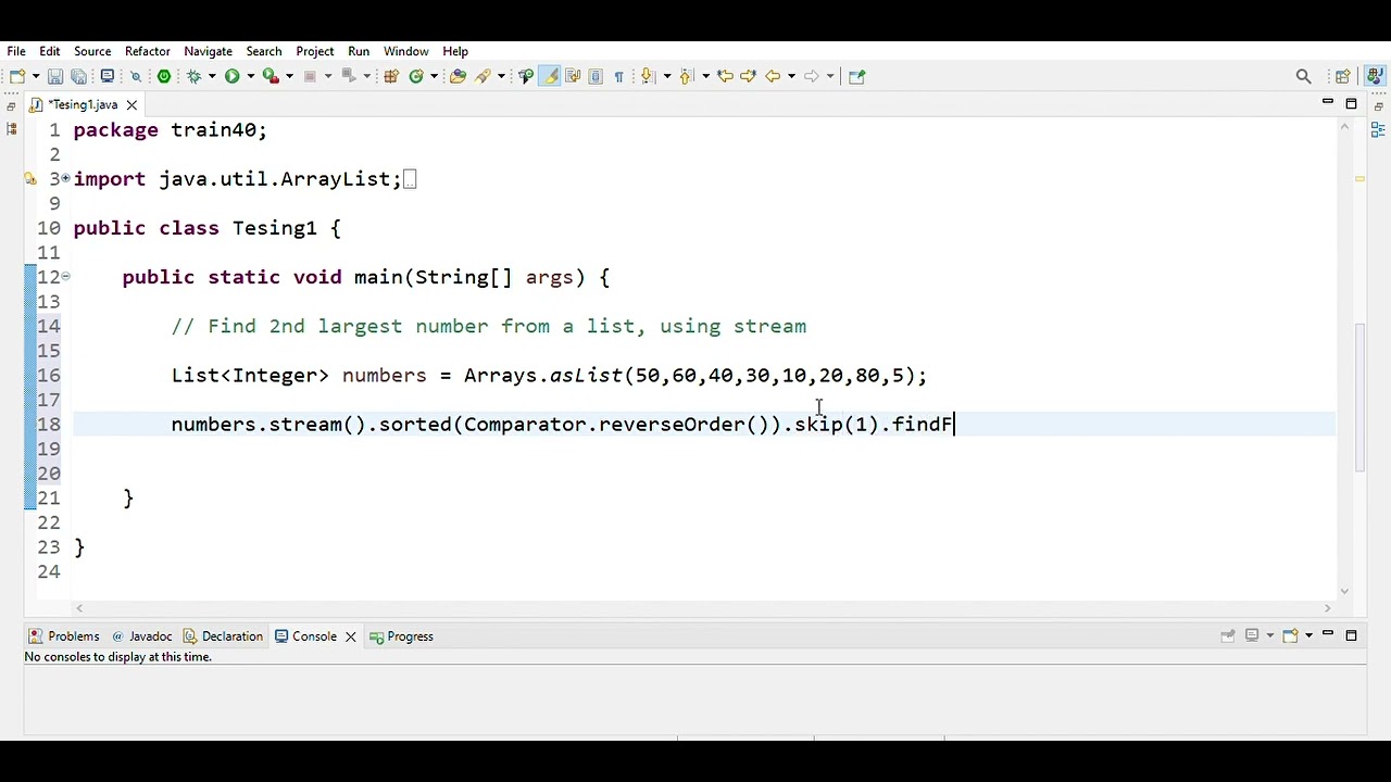 Find Out Second Largest Number In A List Using Java 8 Stream java8 stream javaprogramming Find Out Second Largest Number In A List Using Java 8 Stream java8 stream javaprogramming