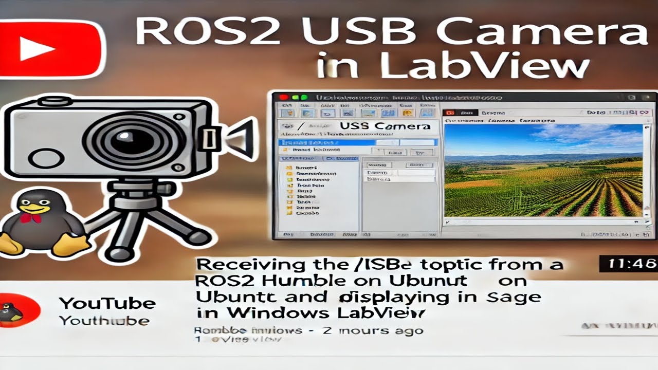 Subscribe to the ROS2 image topic of USB camera using LabVIEW - YouTube