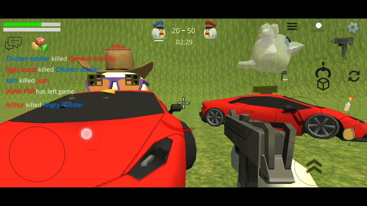 Chicken gun rooster rudy - YouTube