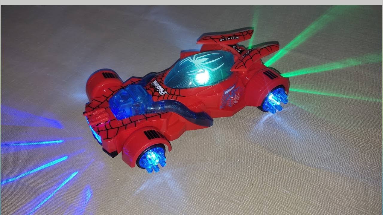 Super Car 5D Flashing Light Music Car Toy For Kids Spiderman Car Toy ...