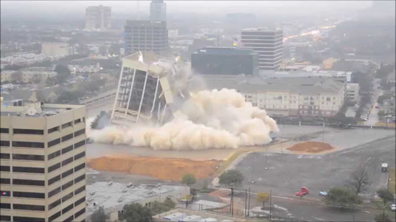 Xerox Building implosion Dallas, Tx - YouTube