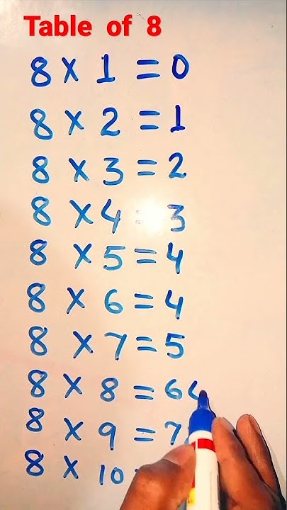 Table of 8, | short trick of table 8 | math short | #shorts#shortvideo #maths #viral - YouTube